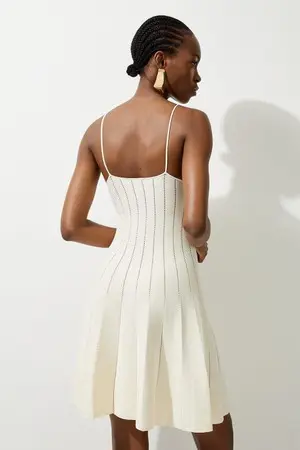 Karen Millen Sheer Knit Mini Dress