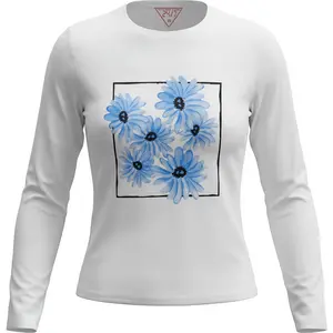 24/7 Graphic Long Sleeve Cotton-spandex Knit Tee