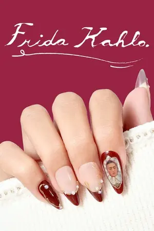 NEVER HAVE I EVER Frida Kahlo Almond Press On Nails