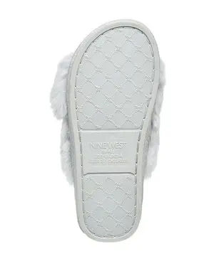 Nine West X-band Faux Fur Slipper - Ash Grey