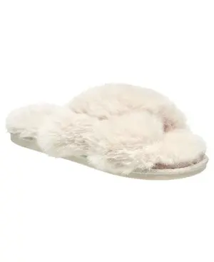 Nine West X-band Faux Fur Slipper - Ivory