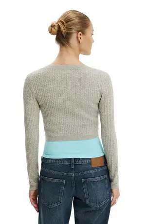COTTON ON Ls Cable Micro Cardigen
