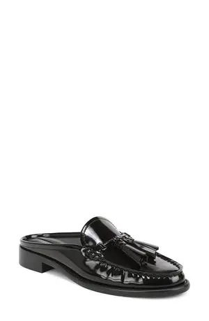 Franco Sarto Callen Tassel Loafer Mule - Black