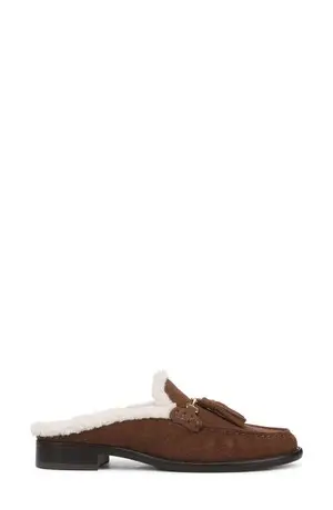 Franco Sarto Callen Tassel Loafer Mule - Brown Leather