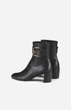 Agl Lynn Chic Heeled Bootie - Black Nappa