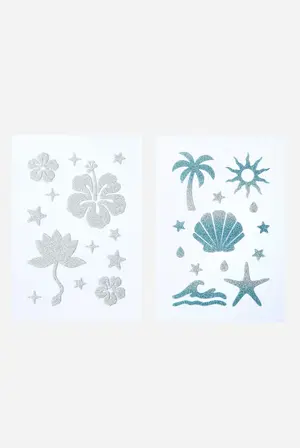 NEVER HAVE I EVER Coastal Vibe Sun Tan Stickers