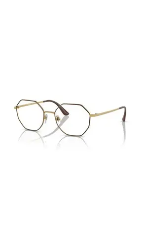 VOGUE EYEWEAR 52mm Irregular Optical Glasses - Brown