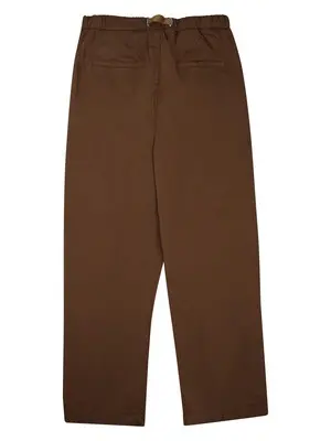 WHITE SAND Belted Cotton Trousers