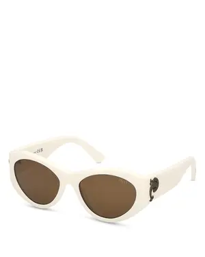 Emilio Pucci Cat Eye Sunglasses, 54mm - White/brown