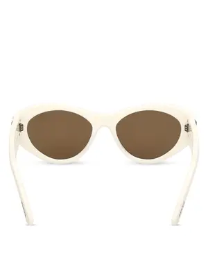 Emilio Pucci Cat Eye Sunglasses, 54mm - White/brown