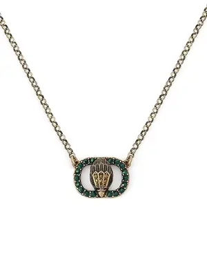 Kurt Geiger Signature Chelsea Eagle Pendant Necklace - Green