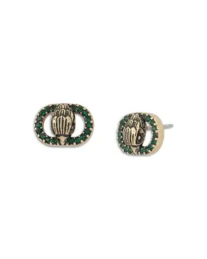 Kurt Geiger Signature Chelsea Eagle Small Stud Earrings - Green