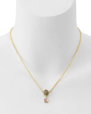Kurt Geiger Signature Eagle Stone Pendant Necklace - Pink