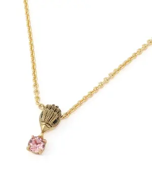 Kurt Geiger Signature Eagle Stone Pendant Necklace - Pink