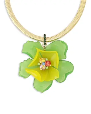 Kurt Geiger Floral Statement Pendant Necklace