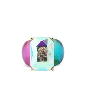 Kurt Geiger Signature Eagle Stone Cocktail Rainbow Ring
