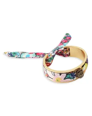 Kurt Geiger Signature Eagle Floral Cuff Bracelet