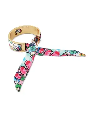 Kurt Geiger Signature Eagle Floral Cuff Bracelet