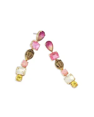 Kurt Geiger Signature Eagle Stone Linear Drop Earrings