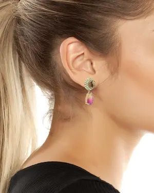 Kurt Geiger Signature Chelsea Eagle Pave Drop Earrings