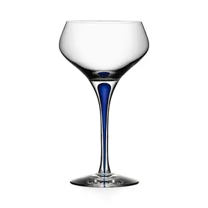 ORREFORS Intermezzo Blue Champagne Coupe - Clear/blue