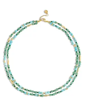 ANABEL ARAM Milos Beaded Necklace, 17.5-18 Turquoise