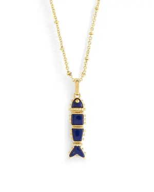 ANABEL ARAM Milos Stone Fish Charm - Lapis