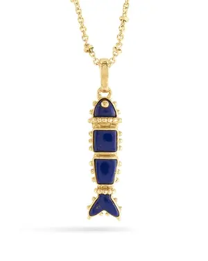 ANABEL ARAM Milos Stone Fish Charm - Lapis