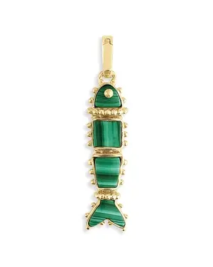 ANABEL ARAM Milos Stone Fish Charm - Malachite