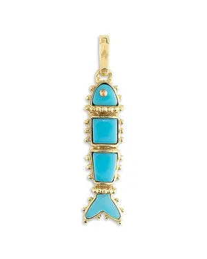 ANABEL ARAM Milos Stone Fish Charm - Turquoise