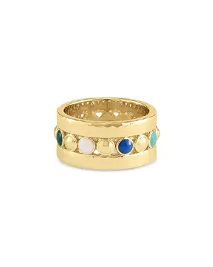 ANABEL ARAM Milos Multicolor Ring - Gold/multi