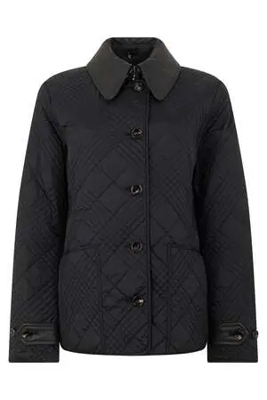 Burberry Padded Jacket With Classic Collar - Black