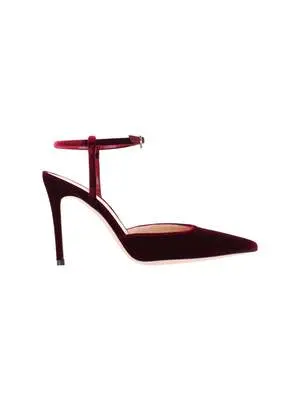 GIANVITO ROSSI Sculpted Heeled Pump With Velvet-effect Upper