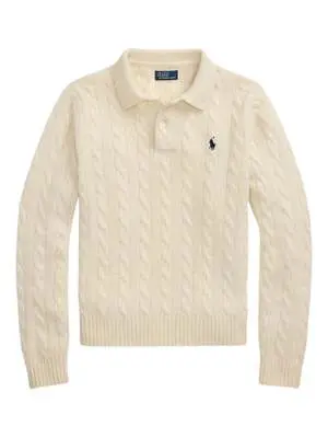 Polo Ralph Lauren Rib-knit Polo Collar Sweater - Bianco