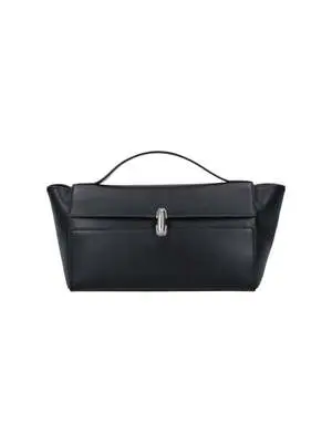 Savette Calfskin Shoulder Bag - Black
