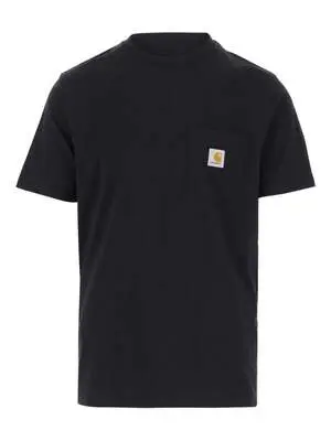 Carhartt Work In Progress Carhartt Wip Logo Cotton T-Shirt For Men Black