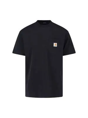 Carhartt Work In Progress Logo Cotton T-shirt For - Black