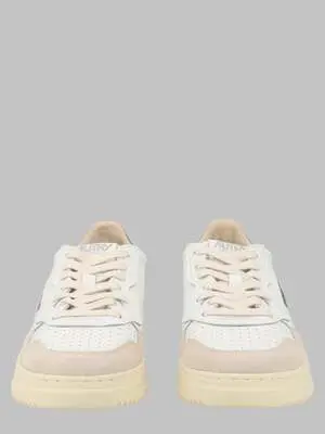 AUTRY AUTRY Low-Top Leather Sneakers With Perforated Detailing Multicolour