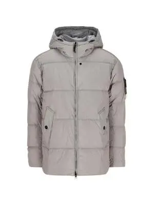 Stone Island Hooded Puffer Jacket - Grigio