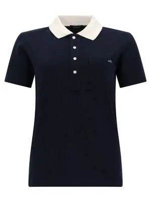 A.p.c. Cotton Polo Shirt With Contrast Collar
