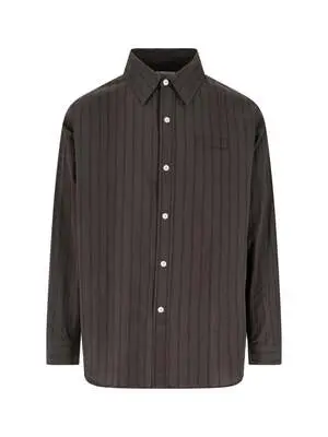 MFPEN Triple-stripe 100% Cotton Shirt - Brown