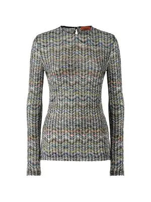 Missoni Zig Zag Motif Crenweck Sweater - Multi