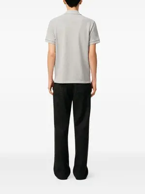 AMI Paris De Coeur Cotton Polo Shirt - Grey