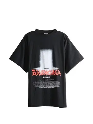 Balenciaga Printed T-shirt - Black