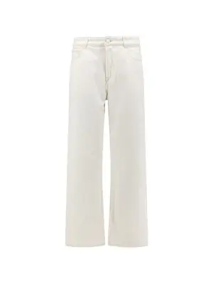AMI Paris Large Fit Denim Jeans - White