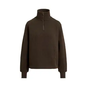 Ralph Lauren Rlx Quilted Cable Quarter-zip Pullover