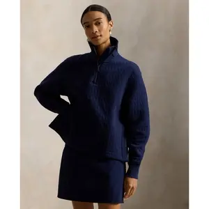 Ralph Lauren Cable-quilted Quarter-zip