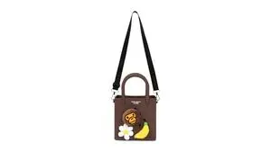 A BATHING APE Baby Milo Flower Crossbody Bag - Brown