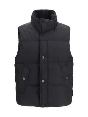 Stone Island Crinkle Reps Ny Padded Vest - Black