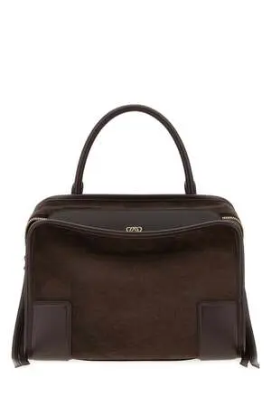 Loewe Suede Medium Amazona 180 Handbag - Brown
